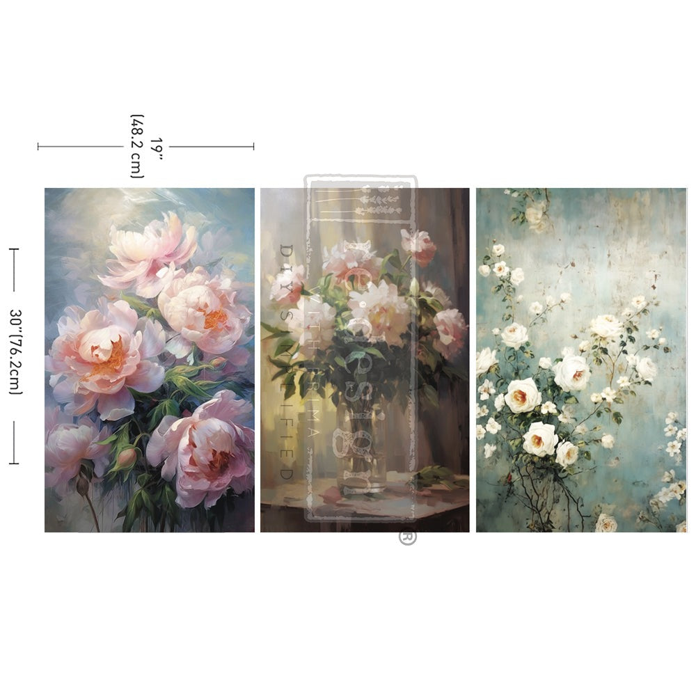 Redesign Decoupage Papier 3er Set - Bountiful Beauty – RANKENWERK