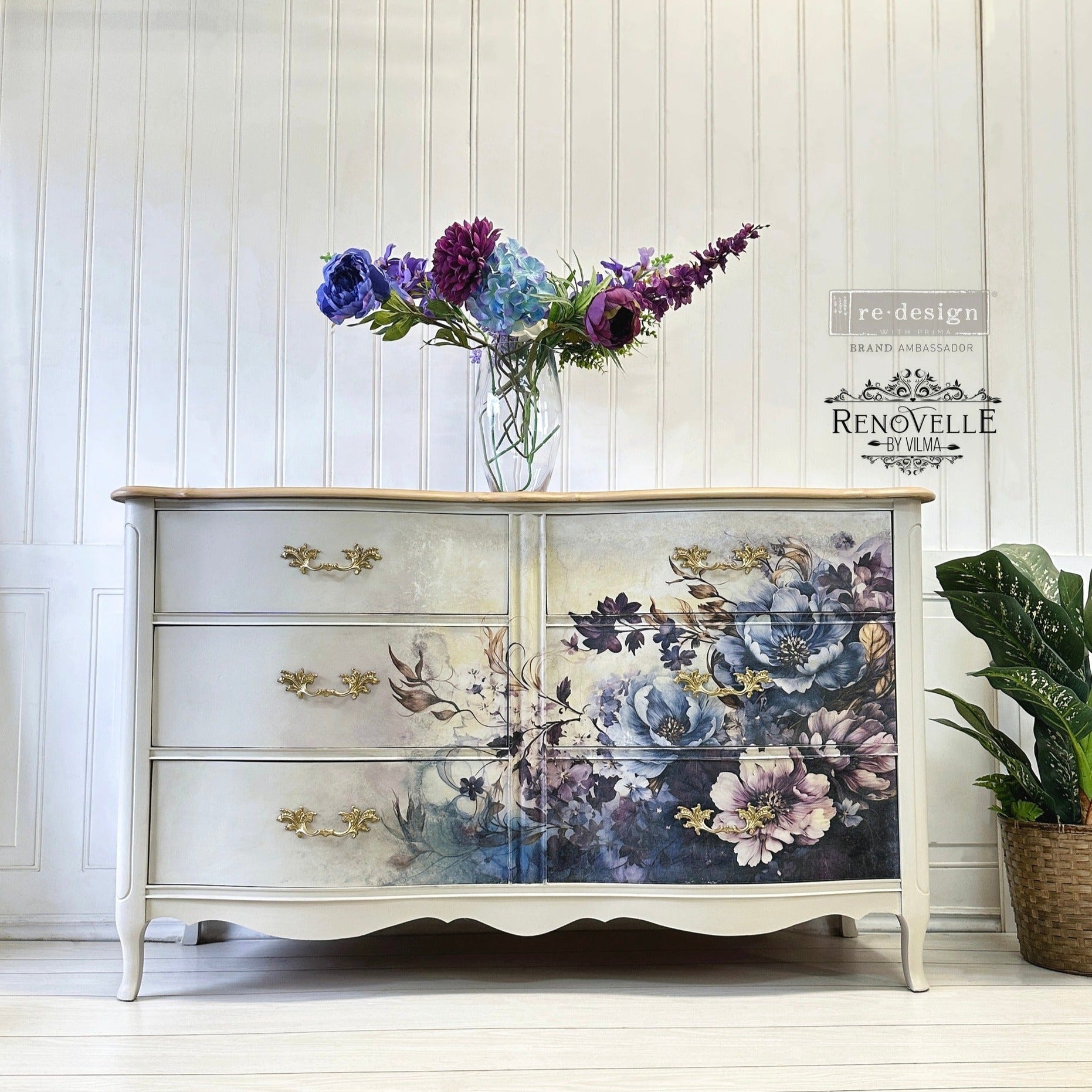 Wunderschone Decoupage Papier Mobel Ebenbild